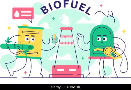 Biofuel Life Cycle of Natural Materials and Plants with Green Barrels ...