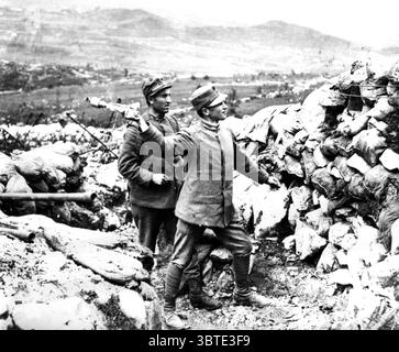 Throwing a hand grenade Italian Front Stock Photo - Alamy