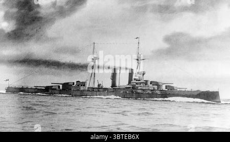 HMS Queen Elizabeth, British dreadnought battleship, launched 1913 ...