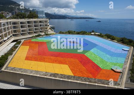 Roof of the auditorium, mosaic, artist Victor VASARELY, Monte Carlo ...