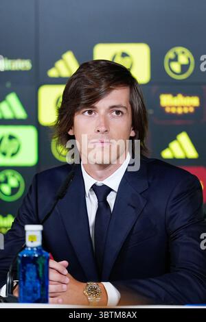 PRESENTATION OF THE NEW REAL MADRID PLAYER MILITAO AT THE SANTIAGO ...