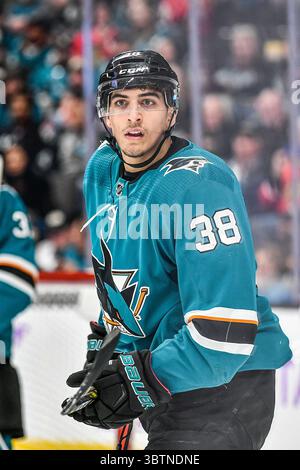 San Jose Sharks defenseman Mario Ferraro (38) in the second period of ...