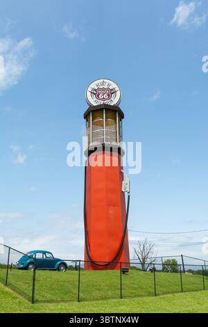 Sapulpa, Oklahoma, USA - June 18th 2025 - The worlds tallest gas pump ...