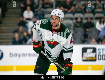 Minnesota Wild left wing Jordan Greenway plays during an NHL hockey ...