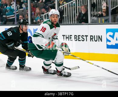 Minnesota Wild left wing Jordan Greenway plays during an NHL hockey ...