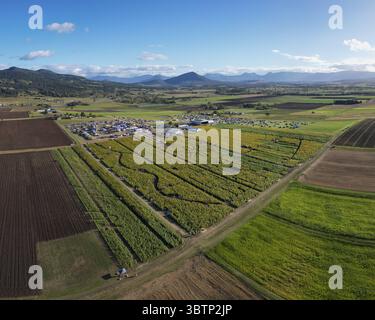 Aerial view of landscape near Boonah, Queensland, Australia Stock Photo ...