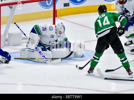 Vancouver Canucks goaltender Jacob Markstrom (25) makes a save during ...