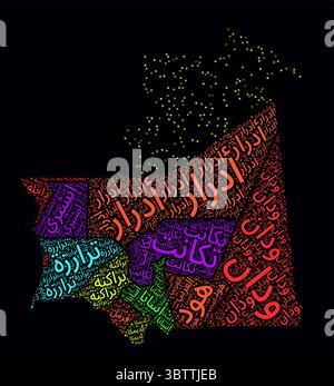 Map of Mauritania with regions. Just a simple country border map with ...