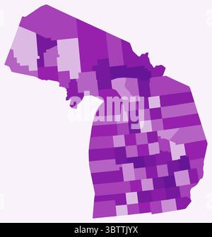 Map of Michigan with counties. Just a simple state border map with ...