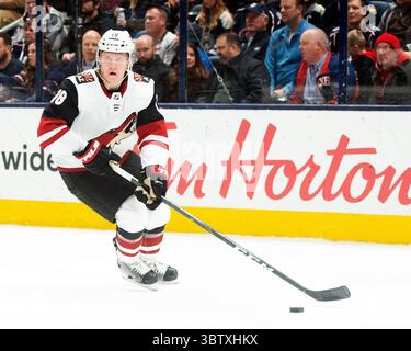 Arizona Coyotes' Christian Dvorak skates during the first period of an ...