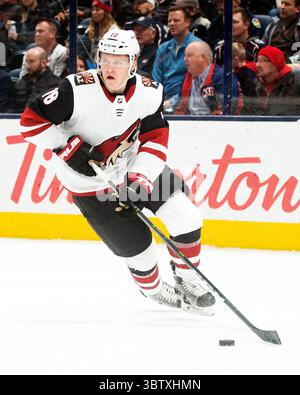 Arizona Coyotes' Christian Dvorak skates during the first period of an ...