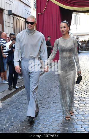 Erling Haaland And Isabel Haugseng Johansen Arrive For The 2024 PFA Erling Haaland And Isabel Haugseng Johansen Arrive For The 2024 PFA