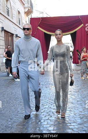 Erling Haaland And Isabel Haugseng Johansen Arrive For The 2024 PFA