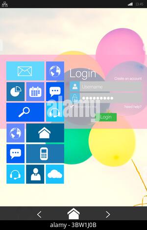 Computer generated image of the login page of a website - ALL design on ...