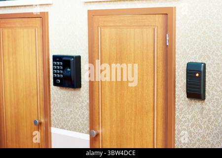 Intercom control panels and doors on display in store Stock Photo - Alamy