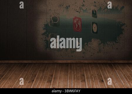 Splash on wall revealing applications Stock Photo - Alamy