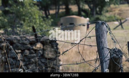 Abandoned empty military army fortifications without soldiers war in ...