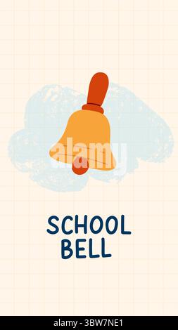 line school bell alert object design Stock Vector Image & Art - Alamy