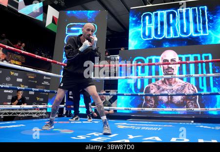 Lasha Guruli during an open workout at BOXPARK Wembley, London. Picture ...