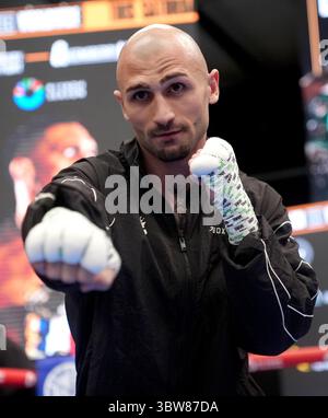 Lasha Guruli during an open workout at BOXPARK Wembley, London. Picture ...