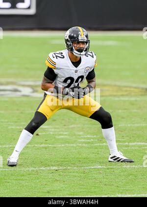Pittsburgh Steelers cornerback Steven Nelson (22) stands on the field ...