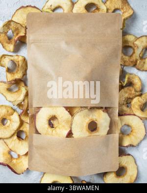 Dried apple in paper package Stock Photo - Alamy