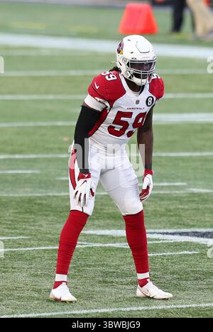 Arizona Cardinals linebacker De'Vondre Campbell (59) following an NFL ...