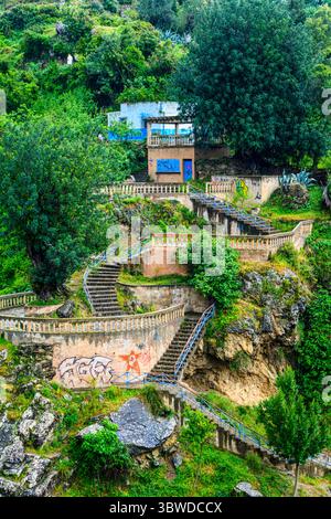 African Chefchaouen town scenery on the wall in Morocco in 2019 on ...