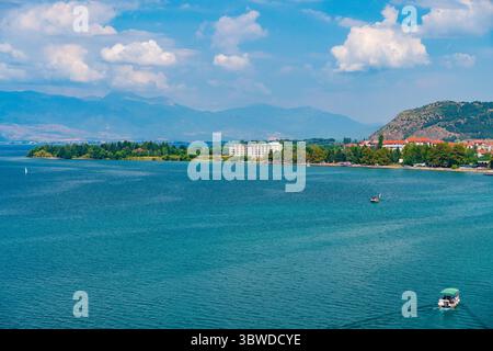 Lake Ohrid in summer time in North Macedonia Stock Photo - Alamy