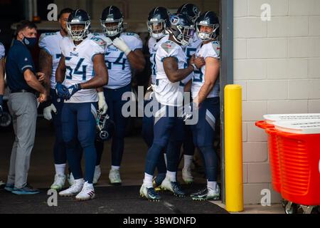 Tennessee Titans linebacker Nick Dzubnar (49) during an NFL football ...