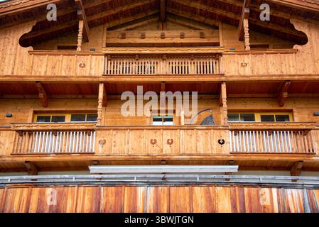 Traditional Alpine Wooden House in Alpbach - Austria Stock Photo - Alamy
