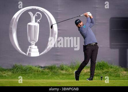 Germany's Stephan Jaeger tees off the 3rd on day one of The 153rd Open ...