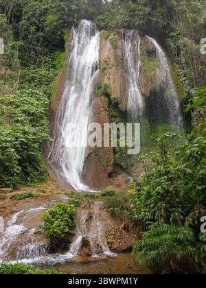 The Nicho waterfalls in the Cuban tropical forest Stock Photo - Alamy