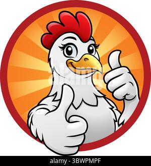 Chicken Cartoon Rooster Cockerel Character Stock Vector Image & Art - Alamy