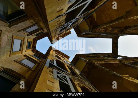 The interor of the historic Beit Beirut aka Barakat Building, renovated ...
