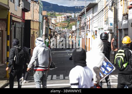 A riot armored truck approached demonstrators during a new day of anti ...