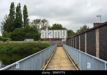 Bridge over the River Mersey at Woolston Eyes, Warrington, Cheshire ...
