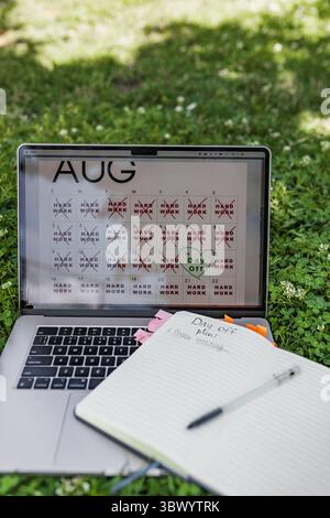 Close up calendar with days marked off Stock Photo - Alamy