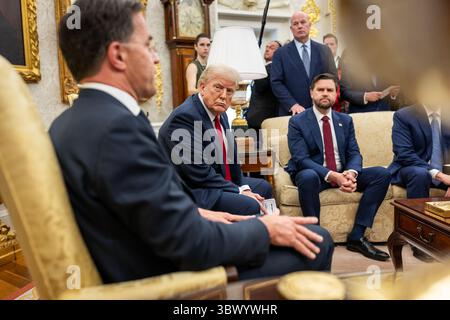 NATO Secretary General Mark Rutte walks away after speaking with ...
