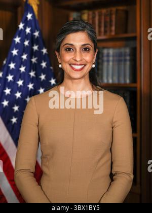 Vice President J.D. Vance, second from right, and his wife Usha, walk ...