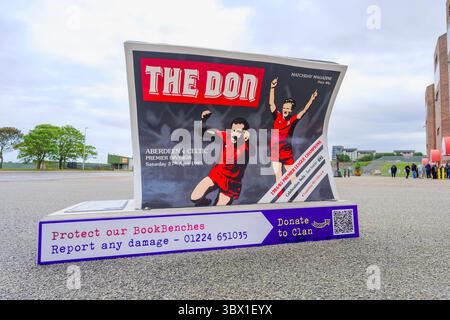 Aberdeen FC Sculpture part of the Clan Cancer Support Bookbench Trail ...