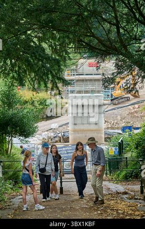 The new Tram Bridge over the River Ribble in Preston under construction ...