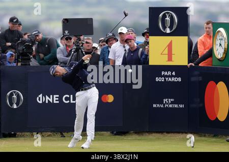 Justin Thomas hits his tee shot on the fifth hole during the third ...
