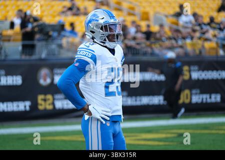 August 21st, 2021: Jeff Okudah #23 during the Pittsburgh Steelers vs ...