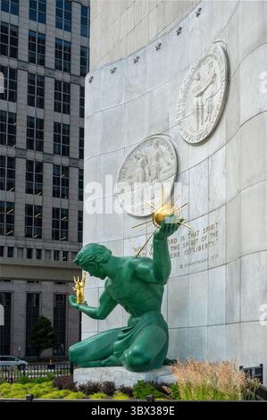 Detroit Michigan Spirit of Detroit statue by Marshall Fredericks at the ...