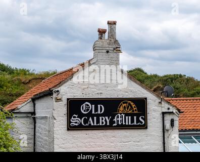 Scalby, North Yorkshire, UK – June 25 2025. Bus stopping outside the ...