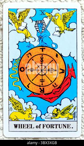 Wheel of Fortune - Individual Tarot card Stock Photo - Alamy
