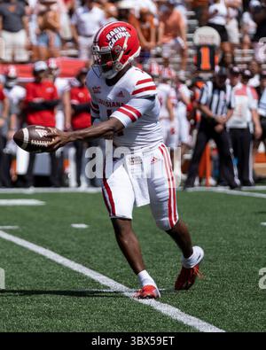September 04,. Quarterback Levi Lewis #1 of the Louisiana Ragin' Cajuns ...