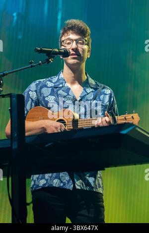 of AJR during the 'OK Orchestra' Tour at The Sylvee on September 7 ...