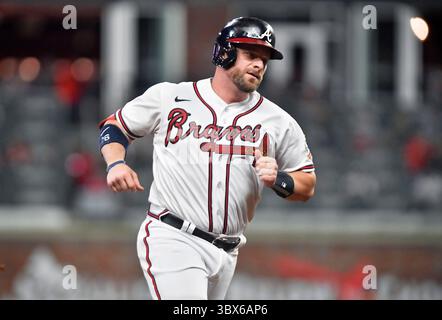 ATLANTA, GA - SEPTEMBER 09: Atlanta catcher Drake Baldwin (30) catches ...